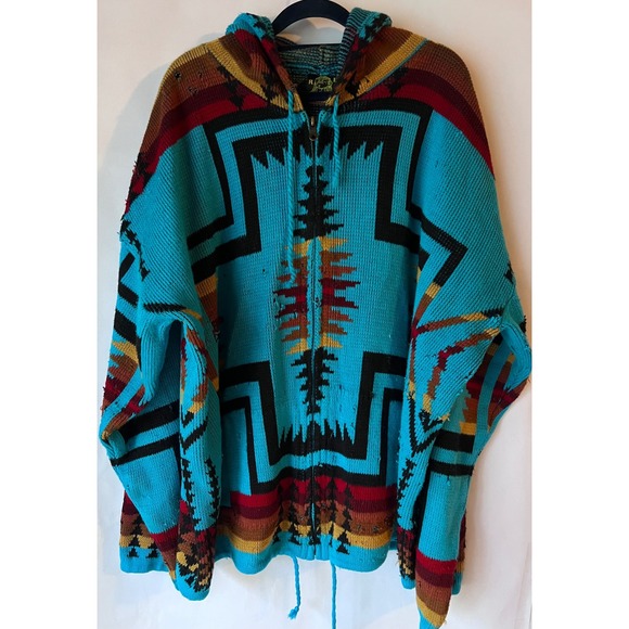 Tejidos Ruminahui | Shirts | Vtg Tejidos Ruminahui Teal Aztec Alpaca ...